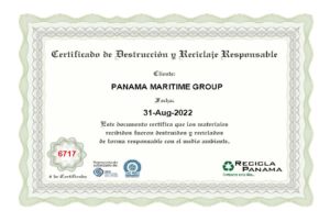 PMG Certificate on the recycling activities - PMDS